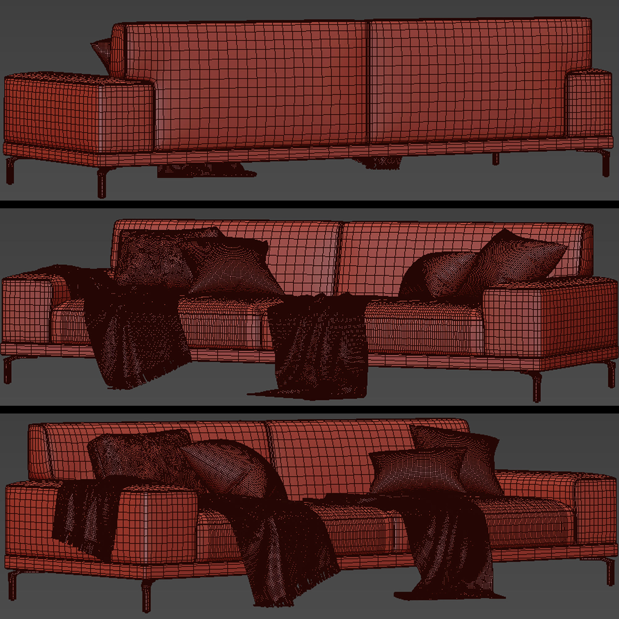 Ditre Italia Blake Sofa set 01 3D model | CGTrader