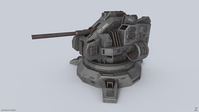 3D model Defense turret VR / AR / low-poly | CGTrader