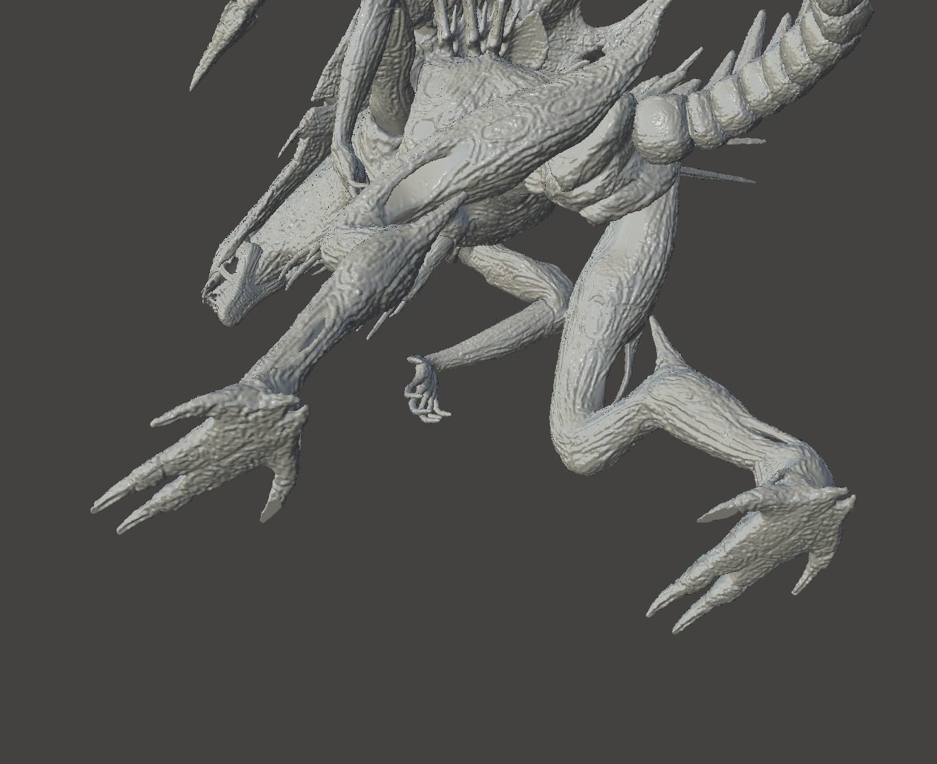 QUEEN ALIEN XENOMORPH - ALIENS MATRIACH AVP 2010 HI-POLY STL 3D model ...