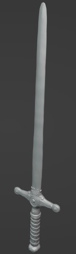 Ornate Fantasy Sword 3D model 3D printable | CGTrader