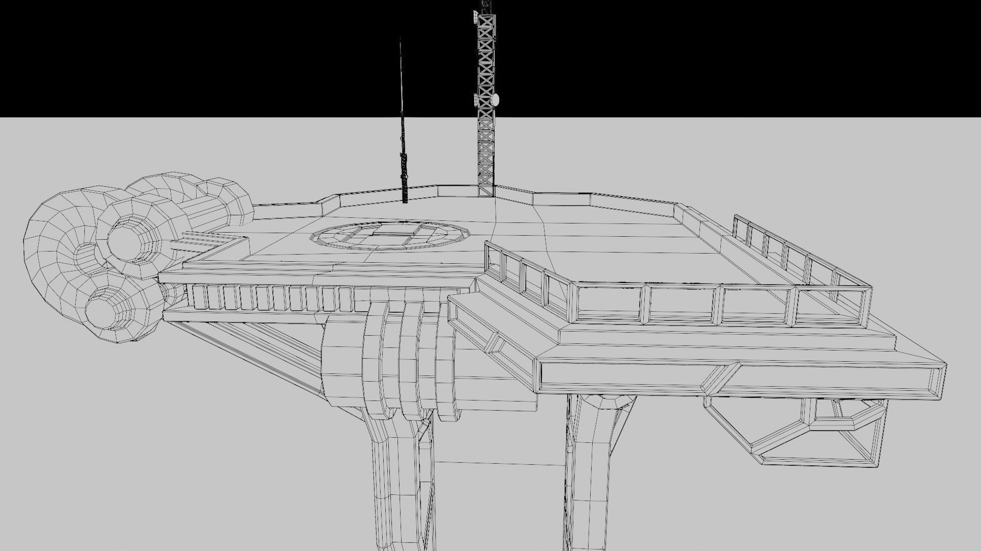 futuristic oil rig structure 3D model | CGTrader