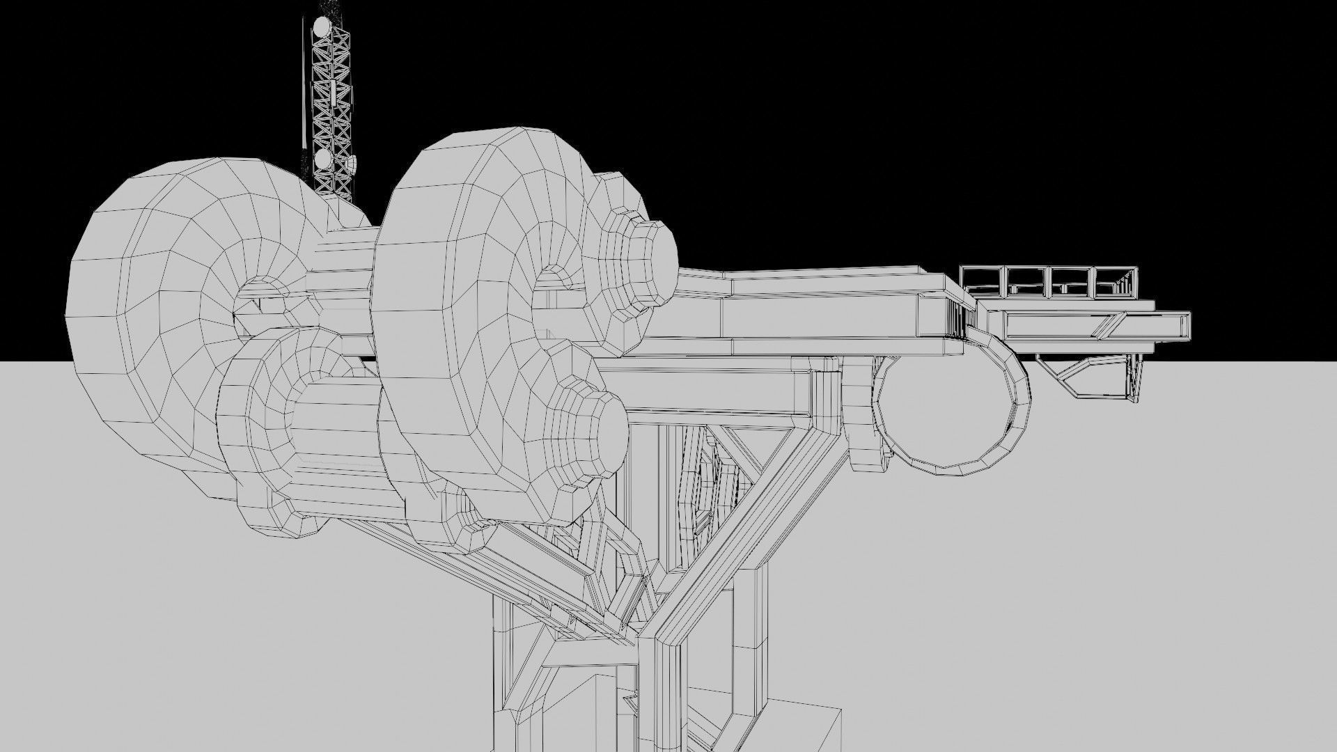 futuristic oil rig structure 3D model | CGTrader