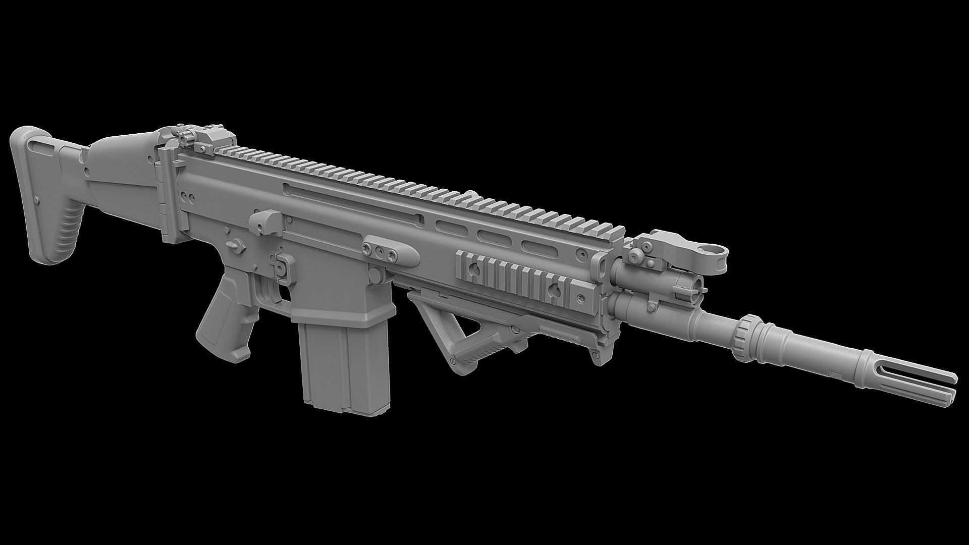 US SOCOM MK17 SCAR 3D model | CGTrader