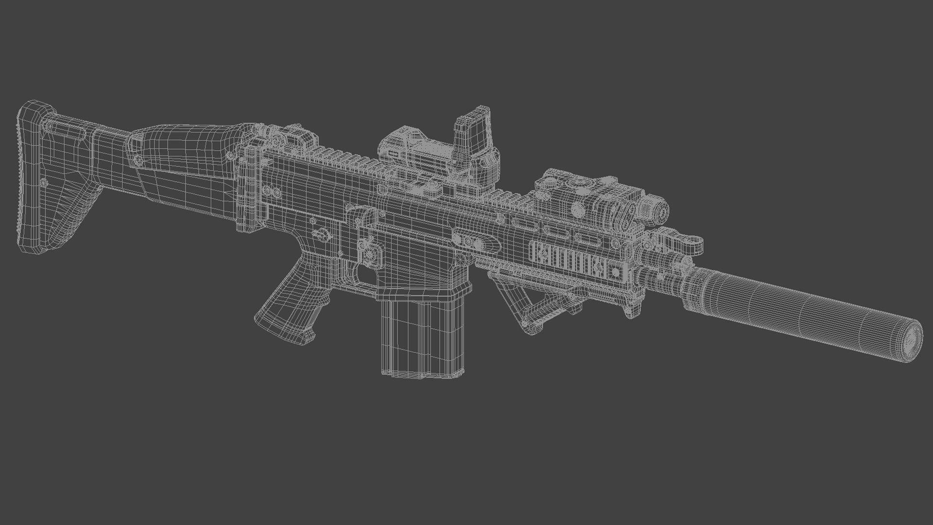 US SOCOM MK17 SCAR 3D model | CGTrader