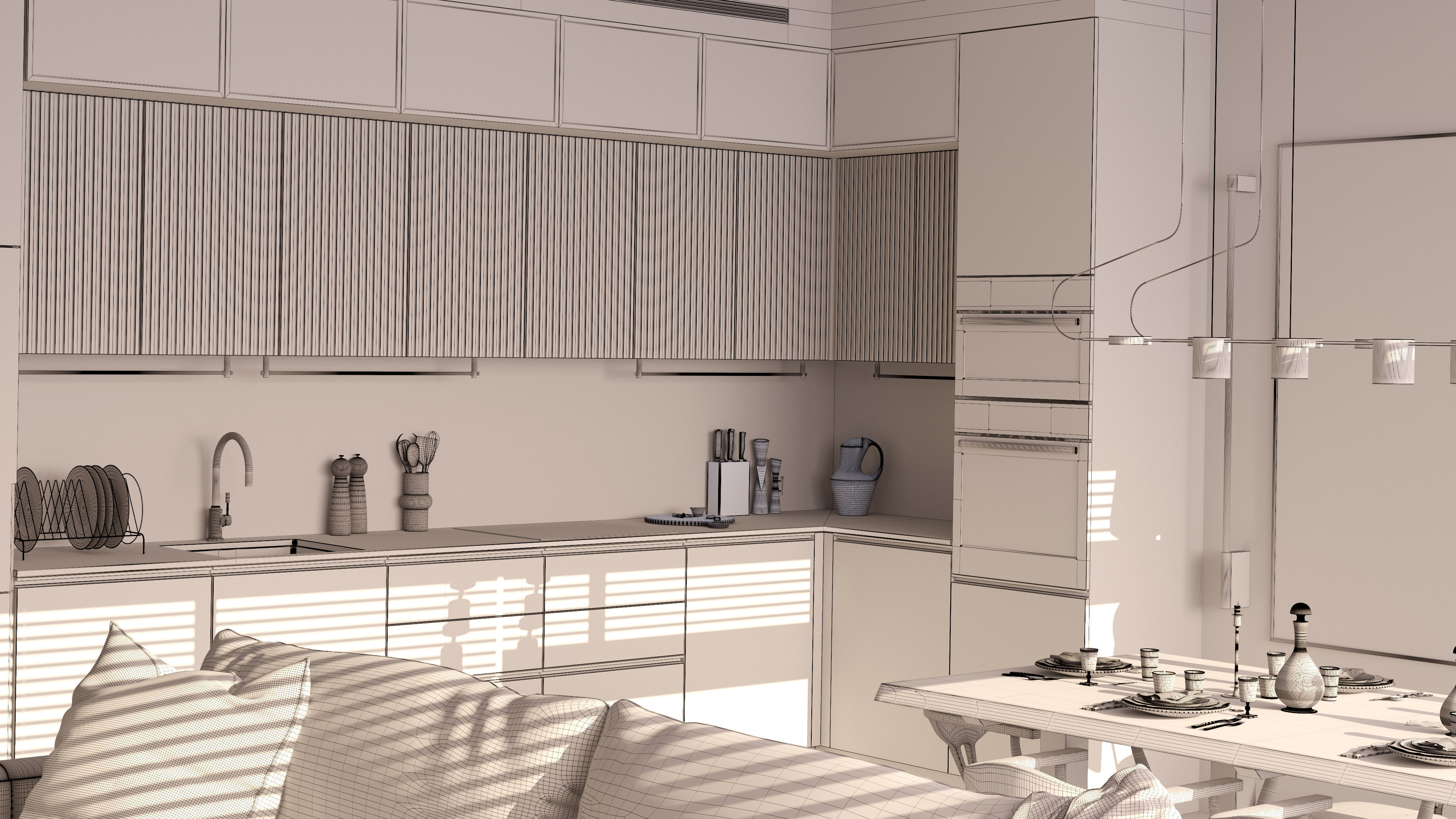 Contemporary Interior full scene Corona renderer 3D model | CGTrader