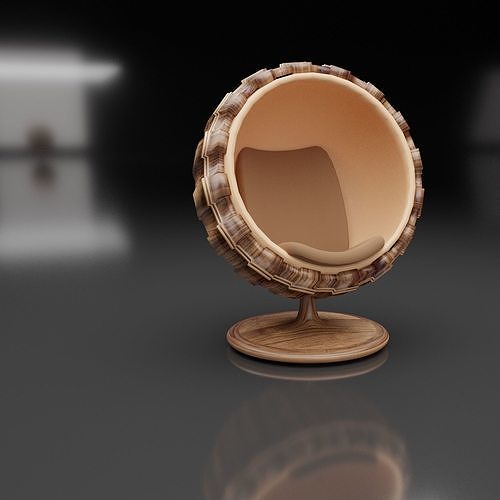 Round Chair Modeling in Blender 3D model animated | CGTrader