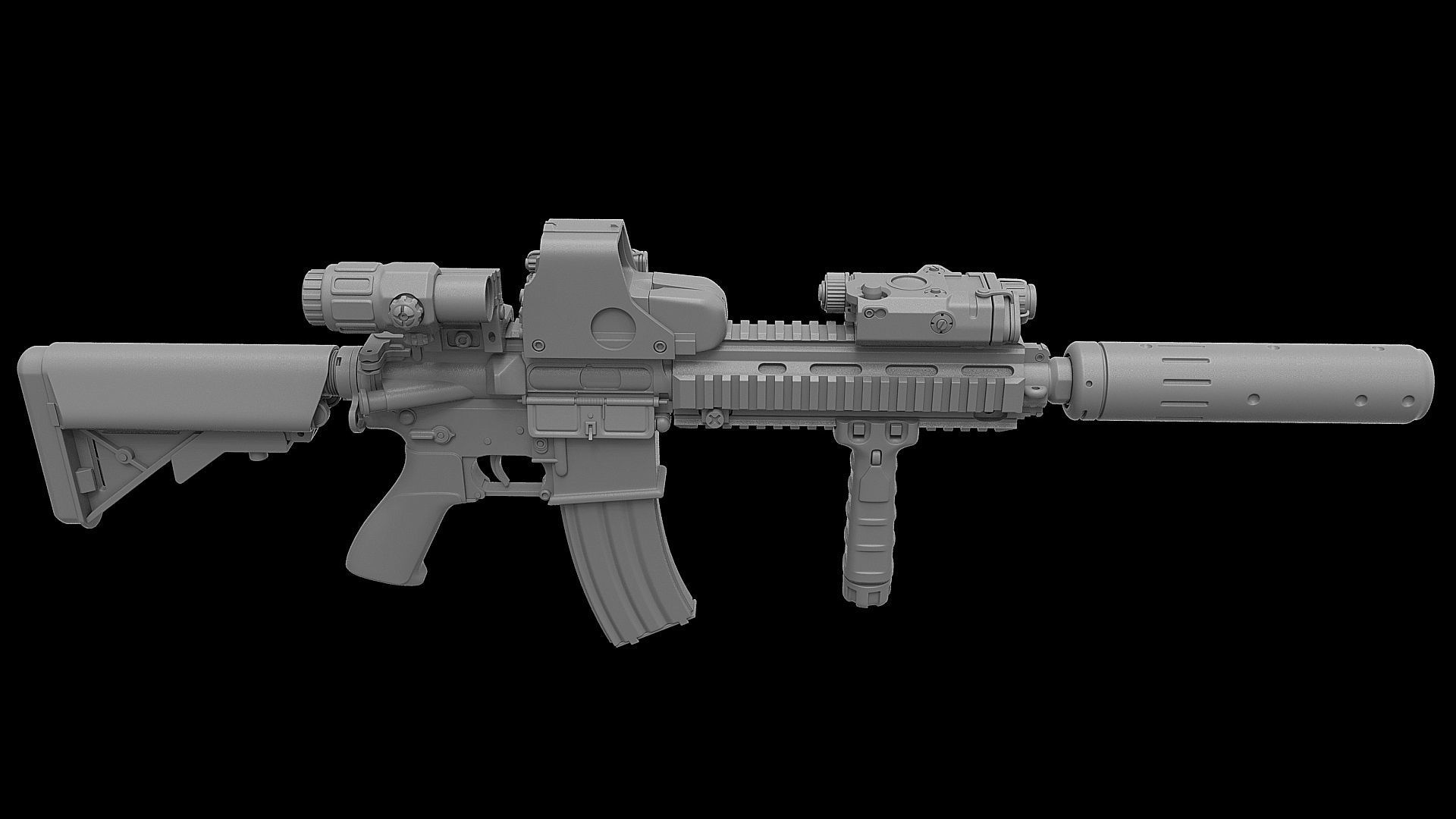 HK416 Assault Rifle 3D model | CGTrader