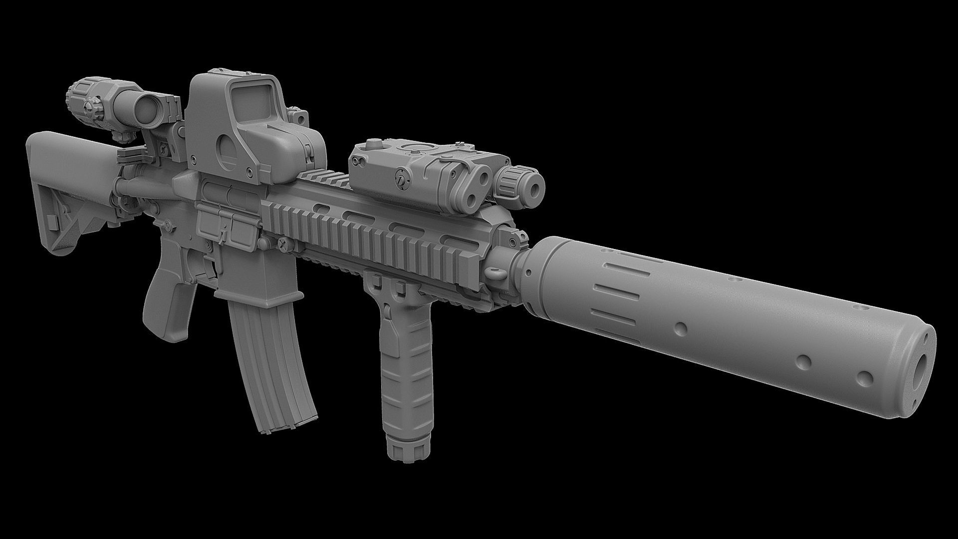 HK416 Assault Rifle 3D model | CGTrader