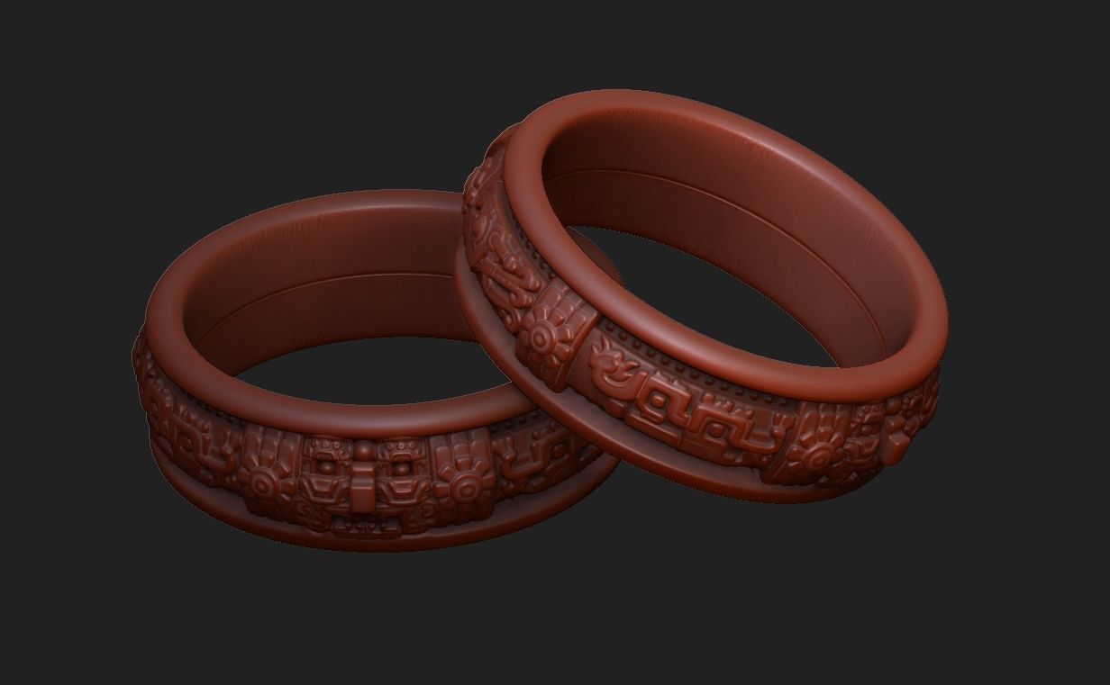 Mazan Inca Aztec Ring 220911 3D model 3D printable | CGTrader
