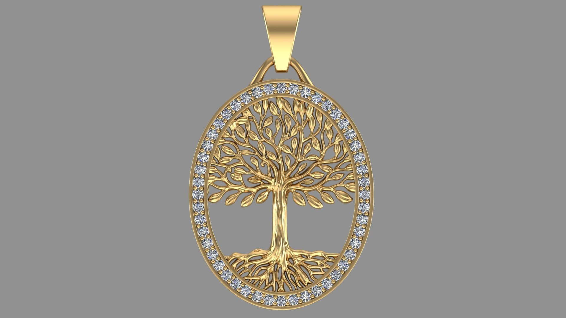 Tree of Life Oval 3D model 3D printable | CGTrader