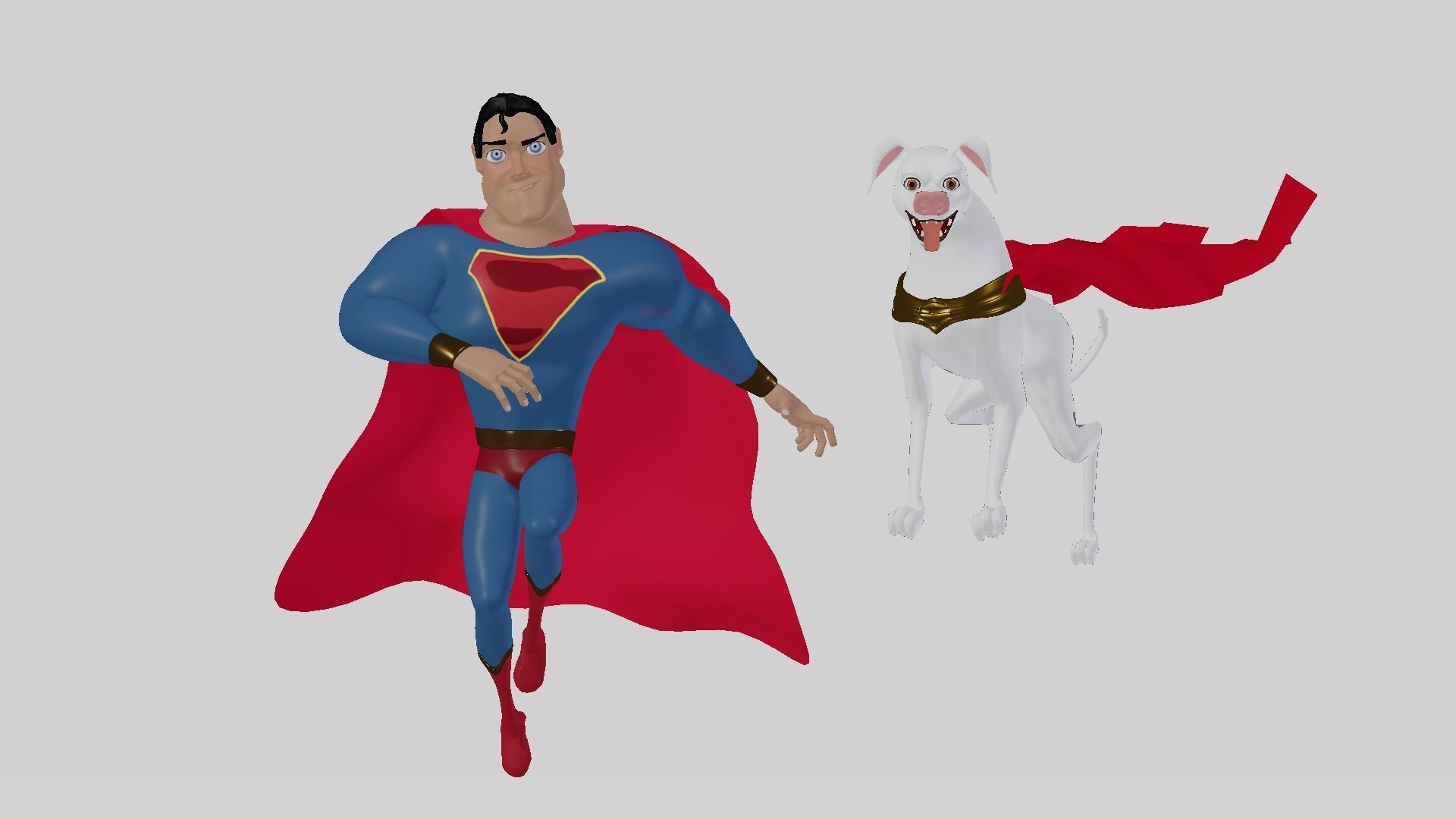 superman and krypto 3D model rigged | CGTrader
