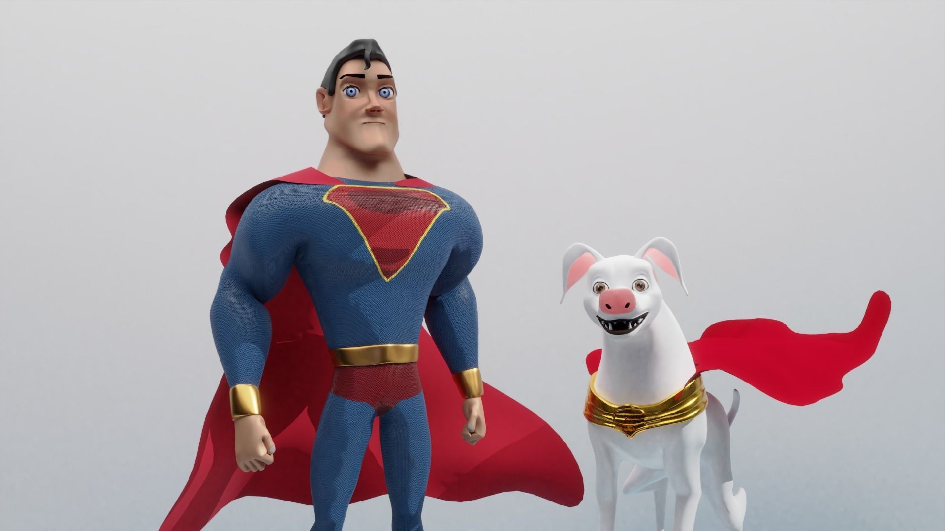 superman and krypto 3D model rigged | CGTrader