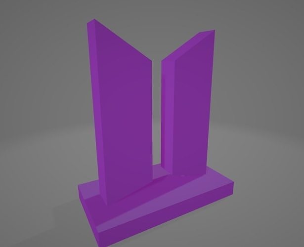 3D Design Bts or Bangtan sonyeondan logo 3D model 3D printable | CGTrader
