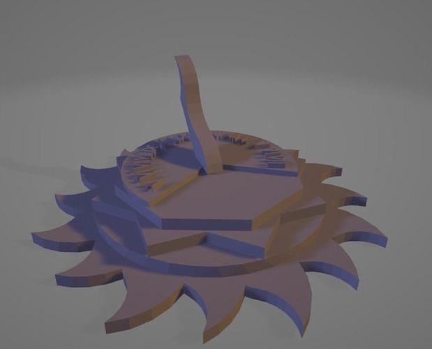 3D Design Ancient Sun Clock 3D model 3D printable | CGTrader