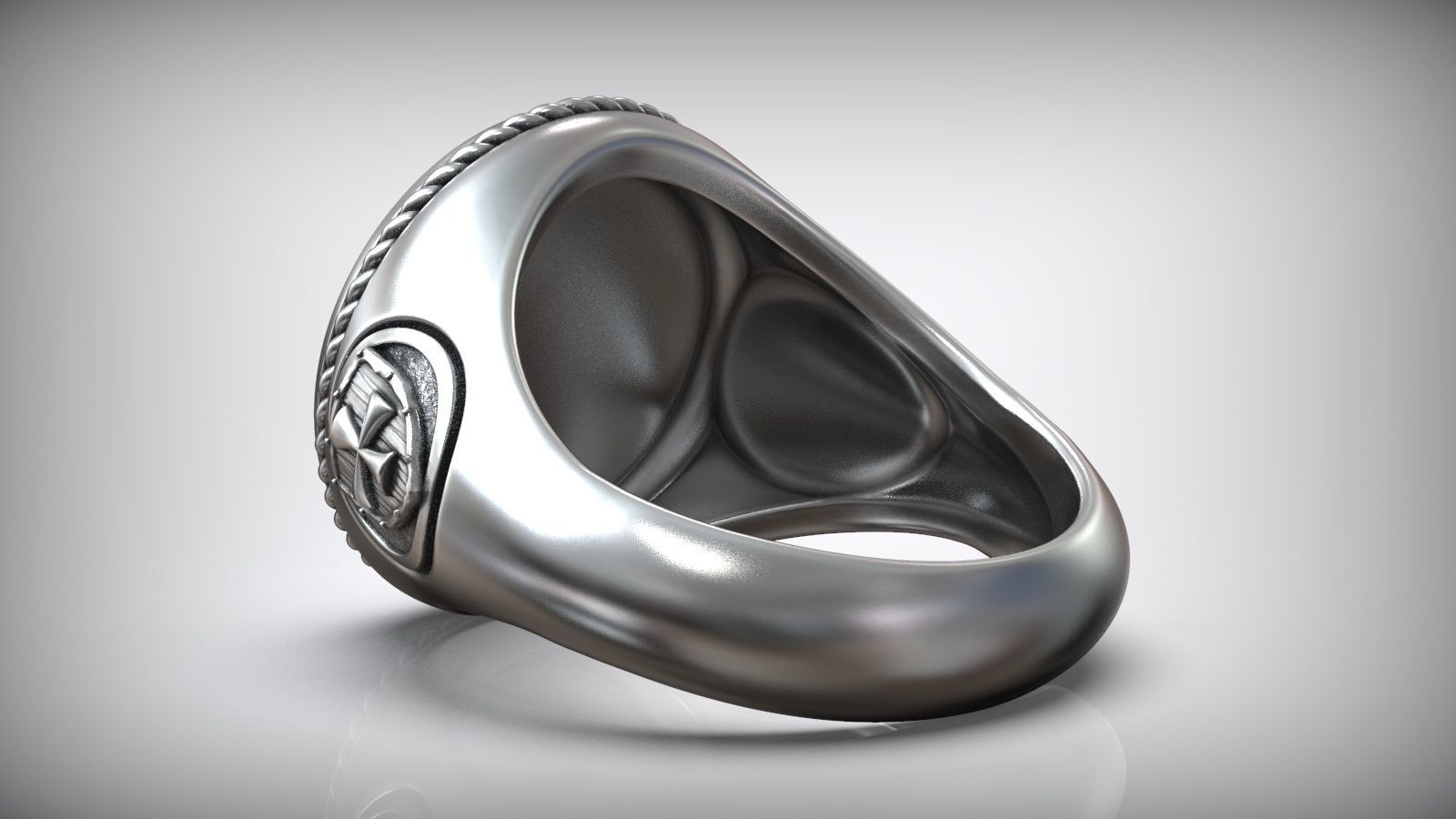 Templar Cross Shield Maltese Symbol Signet 3D model 3D printable | CGTrader