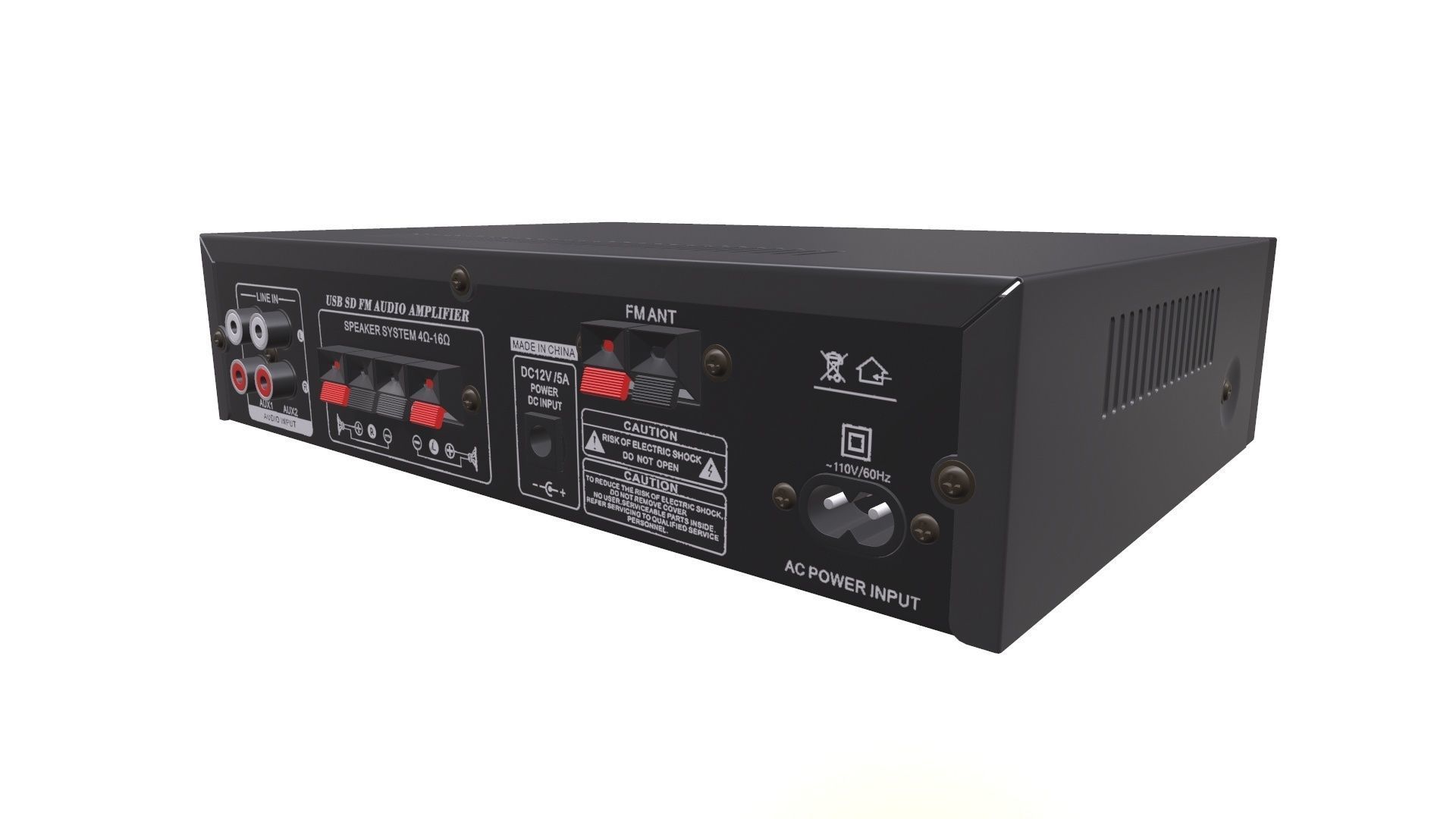 Amplifier audio 3D model | CGTrader