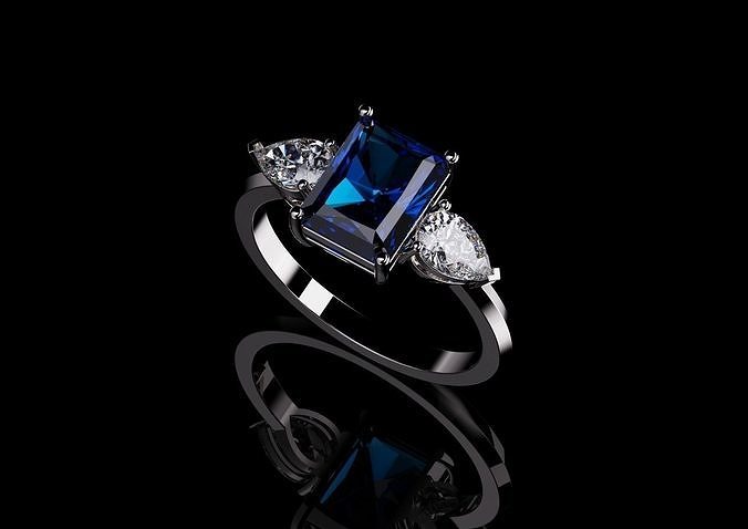 Graff Style Ring 3D model 3D printable | CGTrader