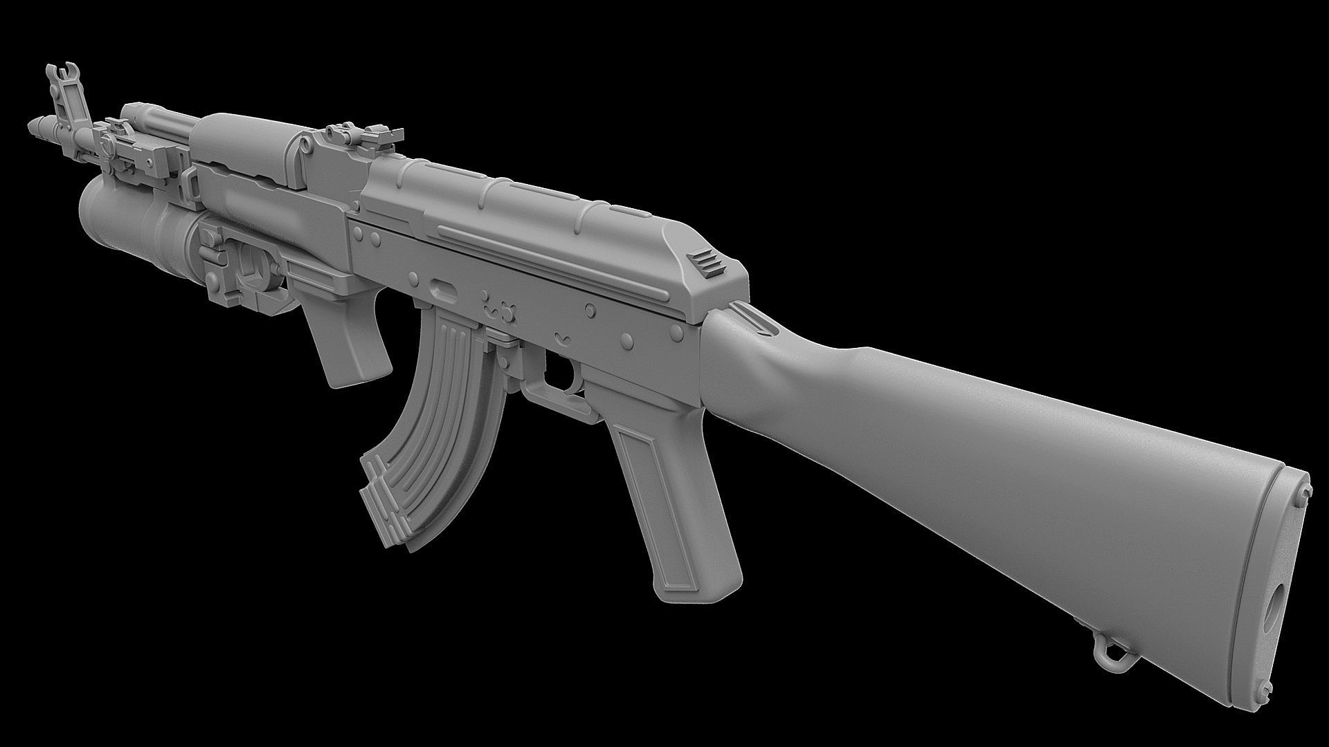 Ak 74 Rifle GP 25 3D model | CGTrader