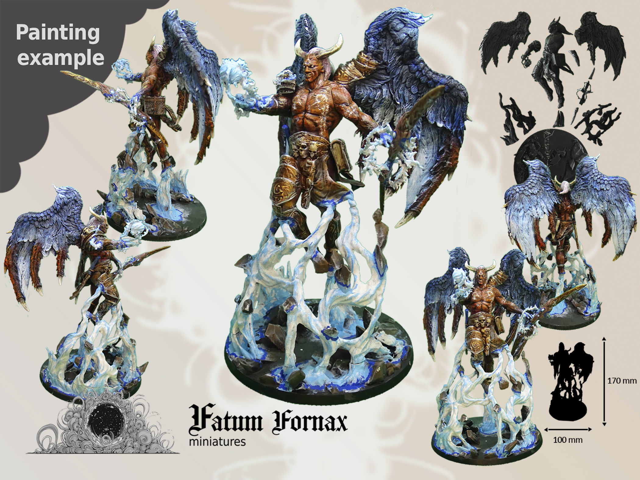 Demonic avatar - Pre-supported for 100 and 60 mm base 3D model 3D ...