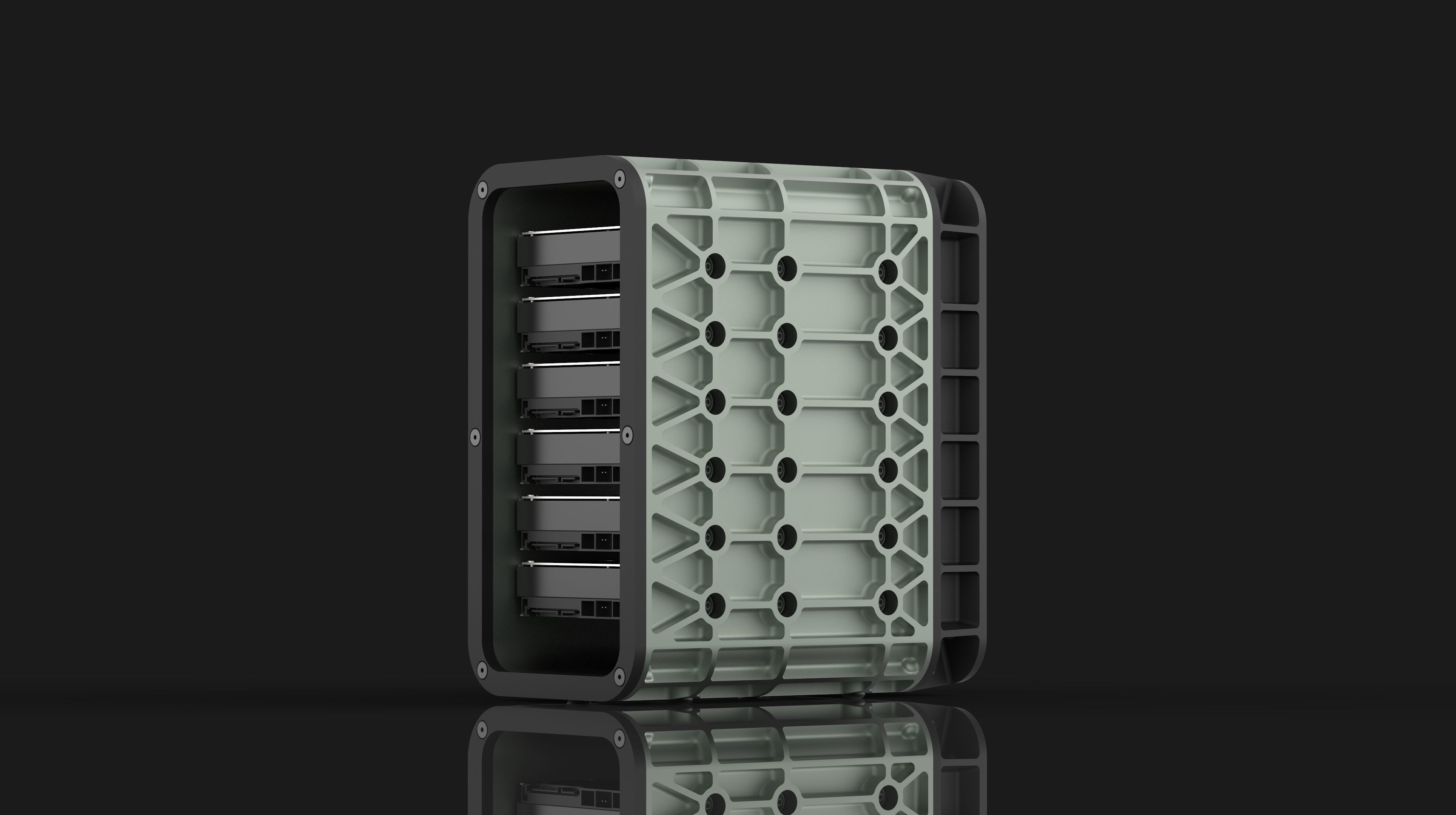 AERO SPACE HARD DRIVE ENCLOSURES - SSD - HDD - 4 OR 6 DRIVE 3D model 3D ...