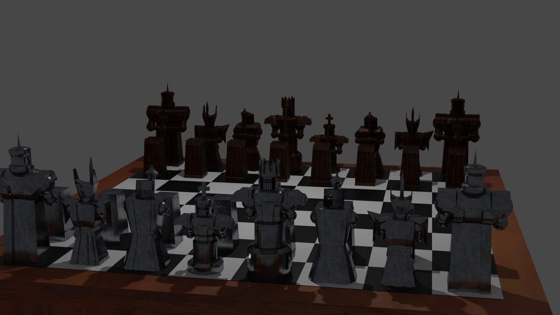 Chess set 3D model | CGTrader