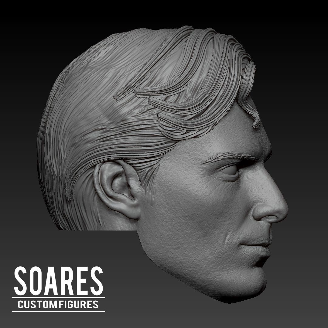 Superman - Christopher Reeve Head 3D model 3D printable | CGTrader