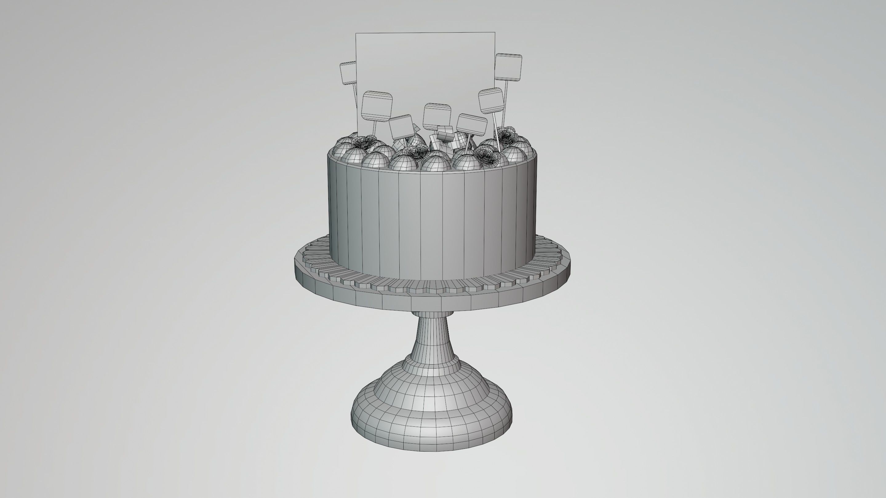3D model Happy Birthday Cake VR / AR / low-poly | CGTrader
