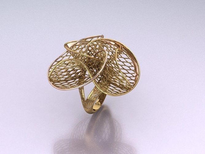 Simple Filigree Ring 3D model 3D printable | CGTrader