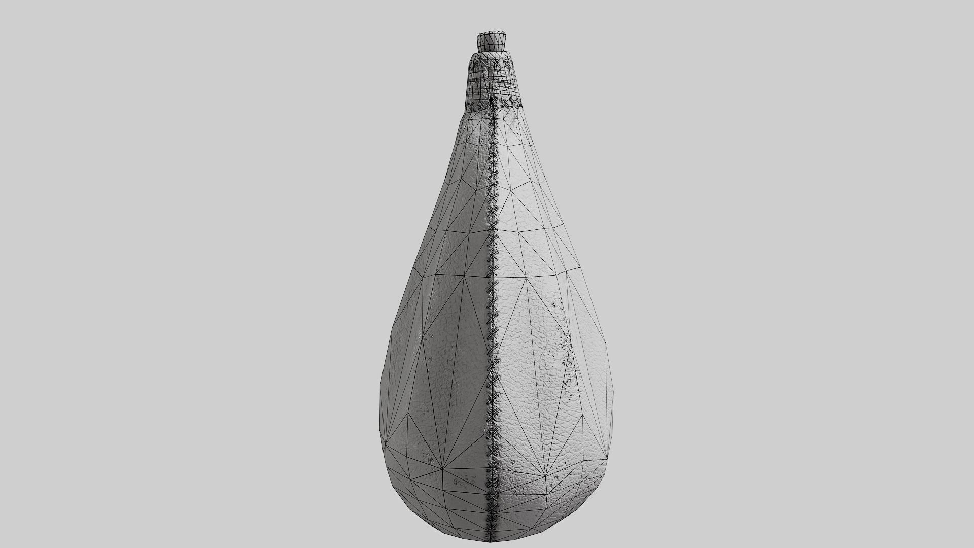 3D model waterskin flask old leather water er1 VR / AR / low-poly ...