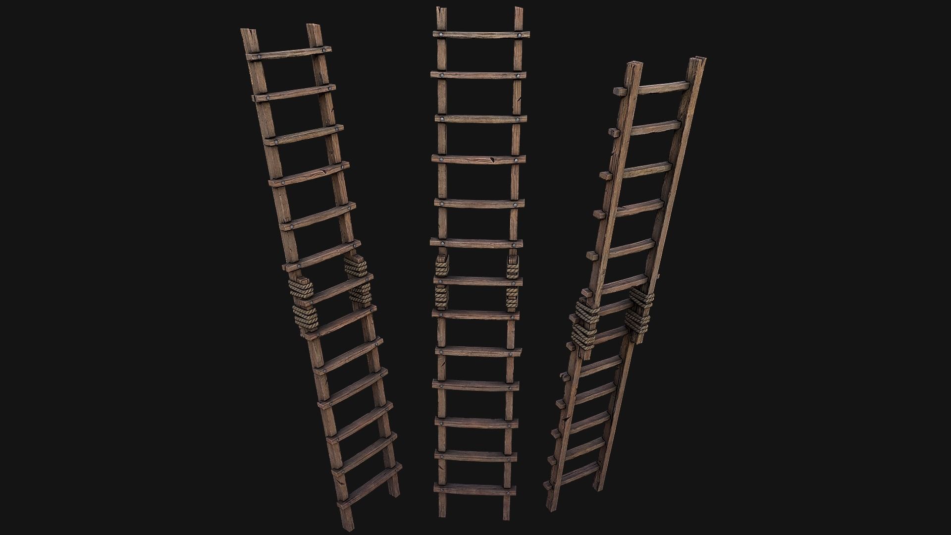3D model Ladder wooden VR / AR / low-poly | CGTrader