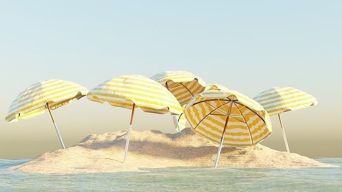 Beach umbrella free VR / AR / low-poly 3D model | CGTrader