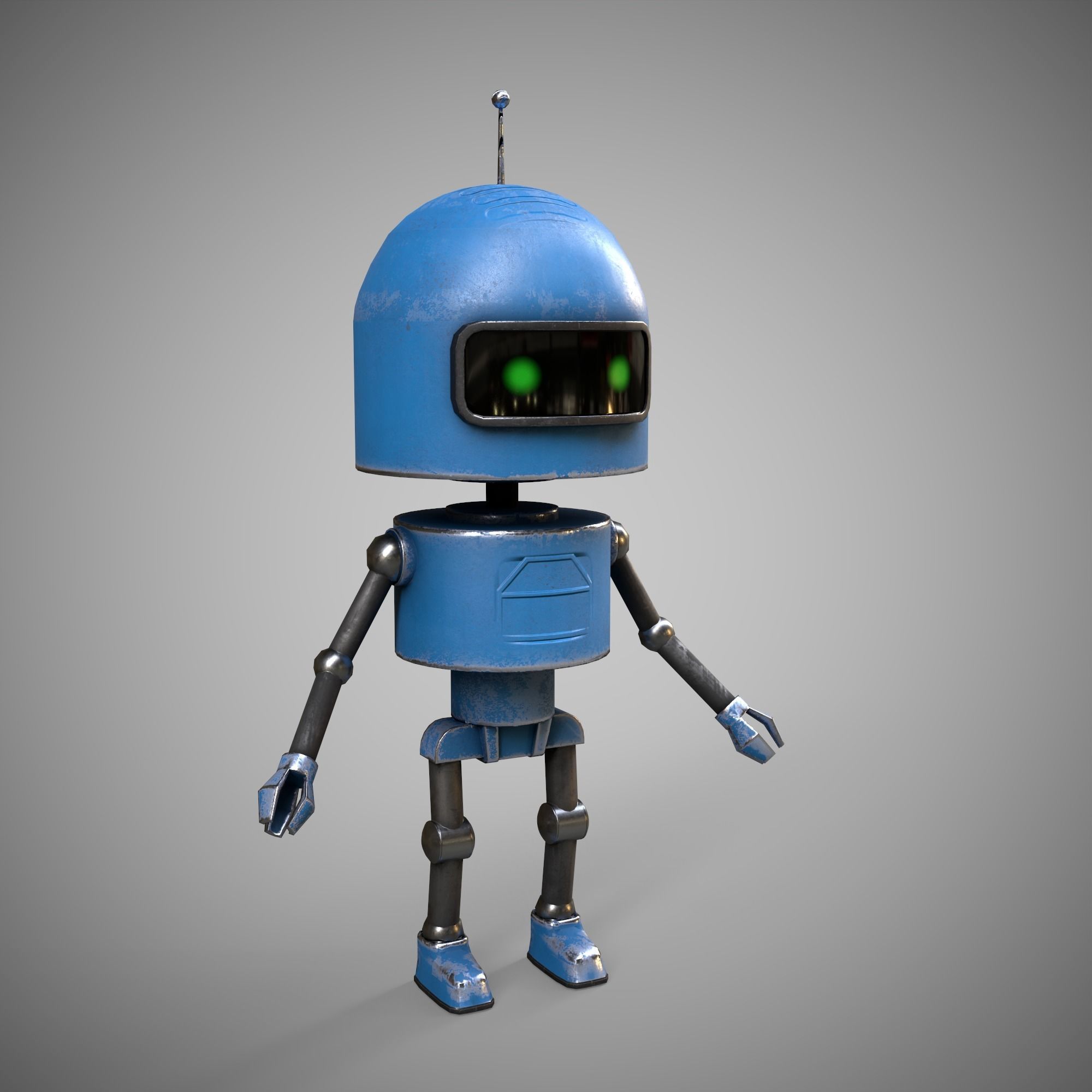3D model A low-poly 3D modelof a robot of three types VR / AR / low ...
