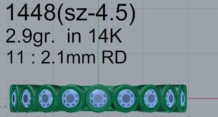 Bridge Oval Diamond ring 1448 3D print model 3D model 3D printable ...