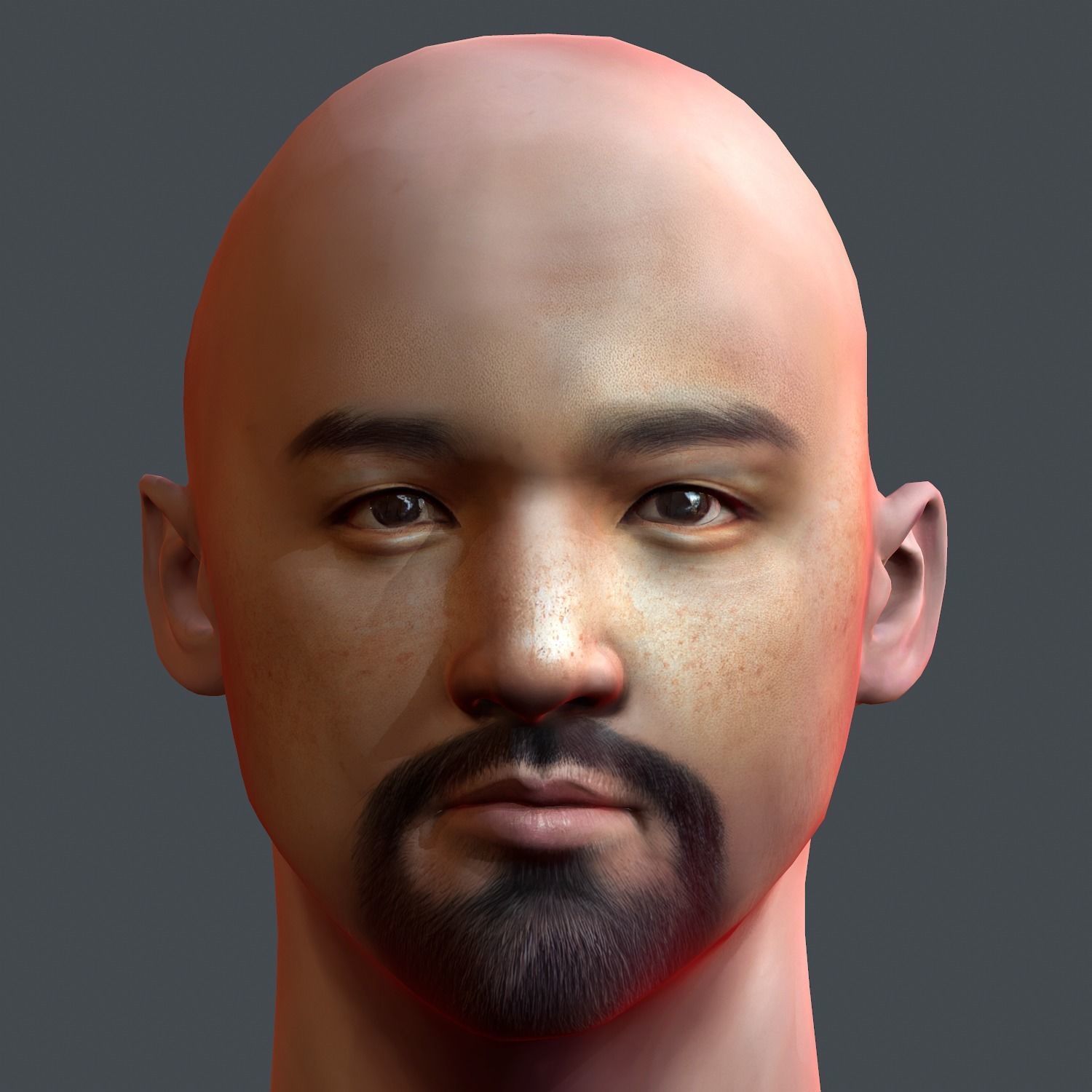3D model Male head Asian male head PBR Realistic Perfect Head Low-poly ...