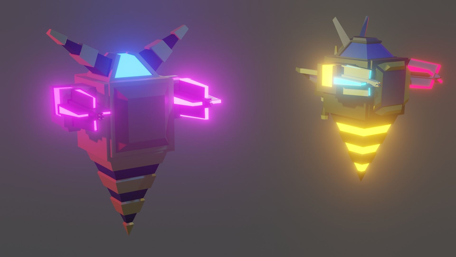 Flying bee drone for war free VR / AR / low-poly 3D model animated ...