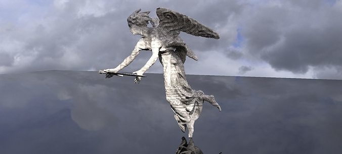 Holy angel holding legendary Sword low poly 3 3D model | CGTrader