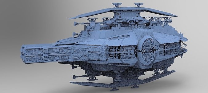 Ancient tech temple Space station 8 3D model | CGTrader