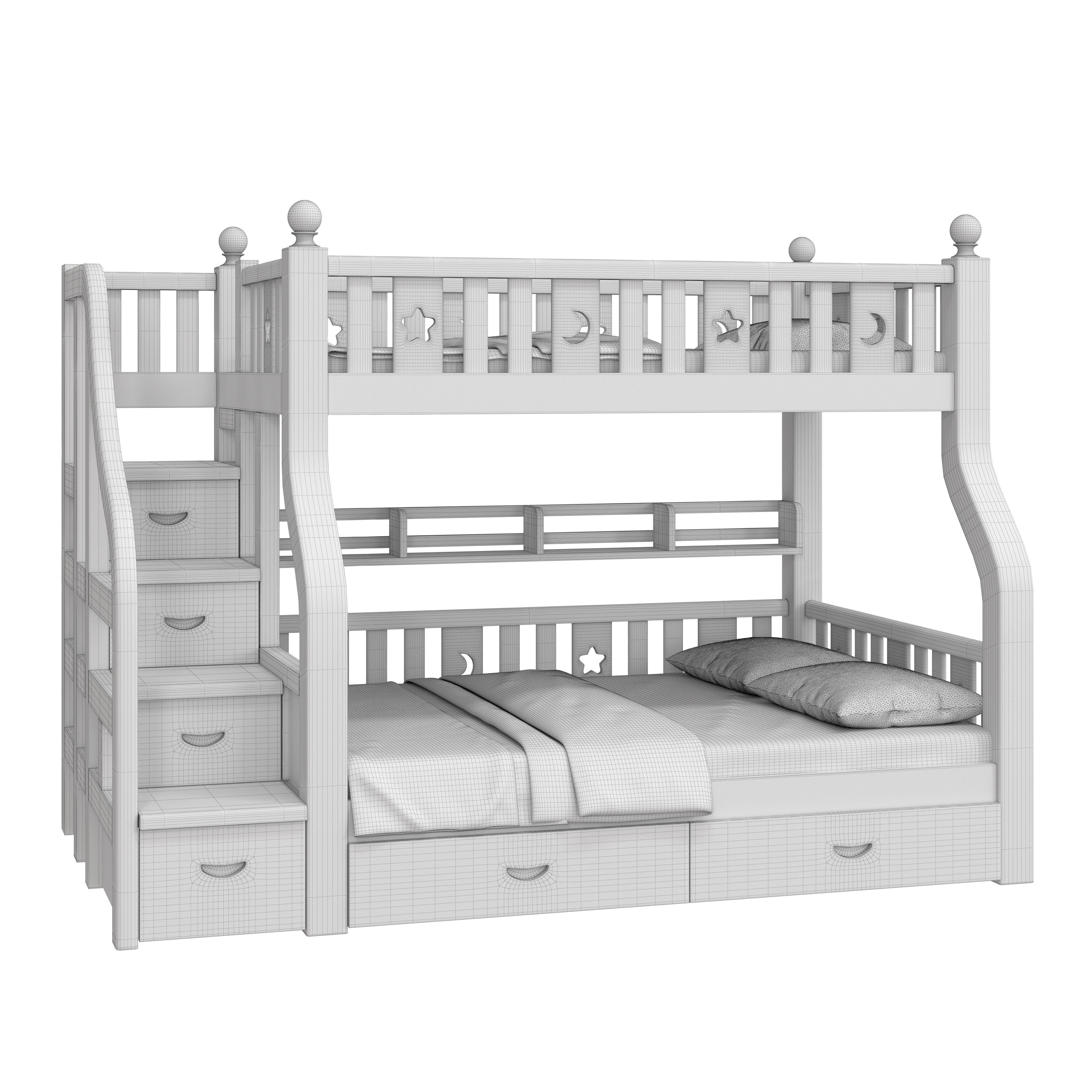 Modern wooden baby cots 3D model | CGTrader
