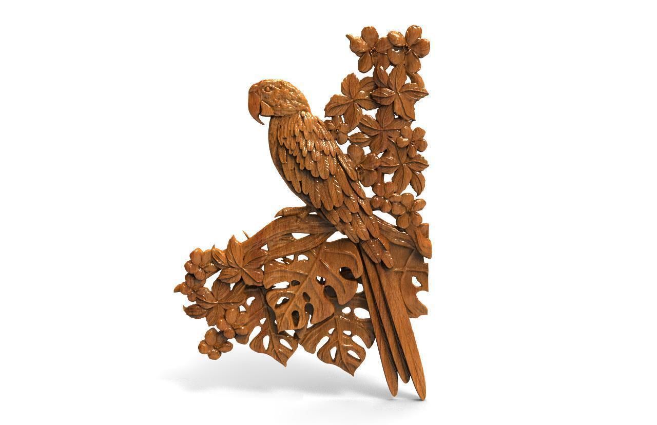 Macaw CNC 3D model 3D printable | CGTrader