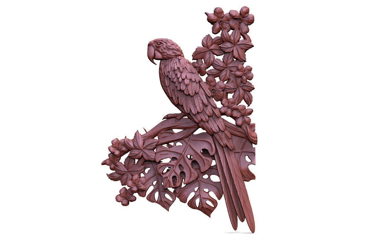 Macaw CNC 3D model 3D printable | CGTrader