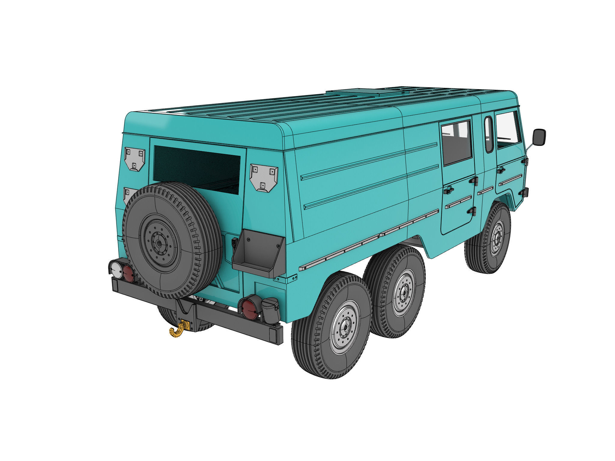 VOLVO C304 6X6 MILITARY TRUCK Felt-valp 3D PRINT MODEL FOR RC 3D model ...