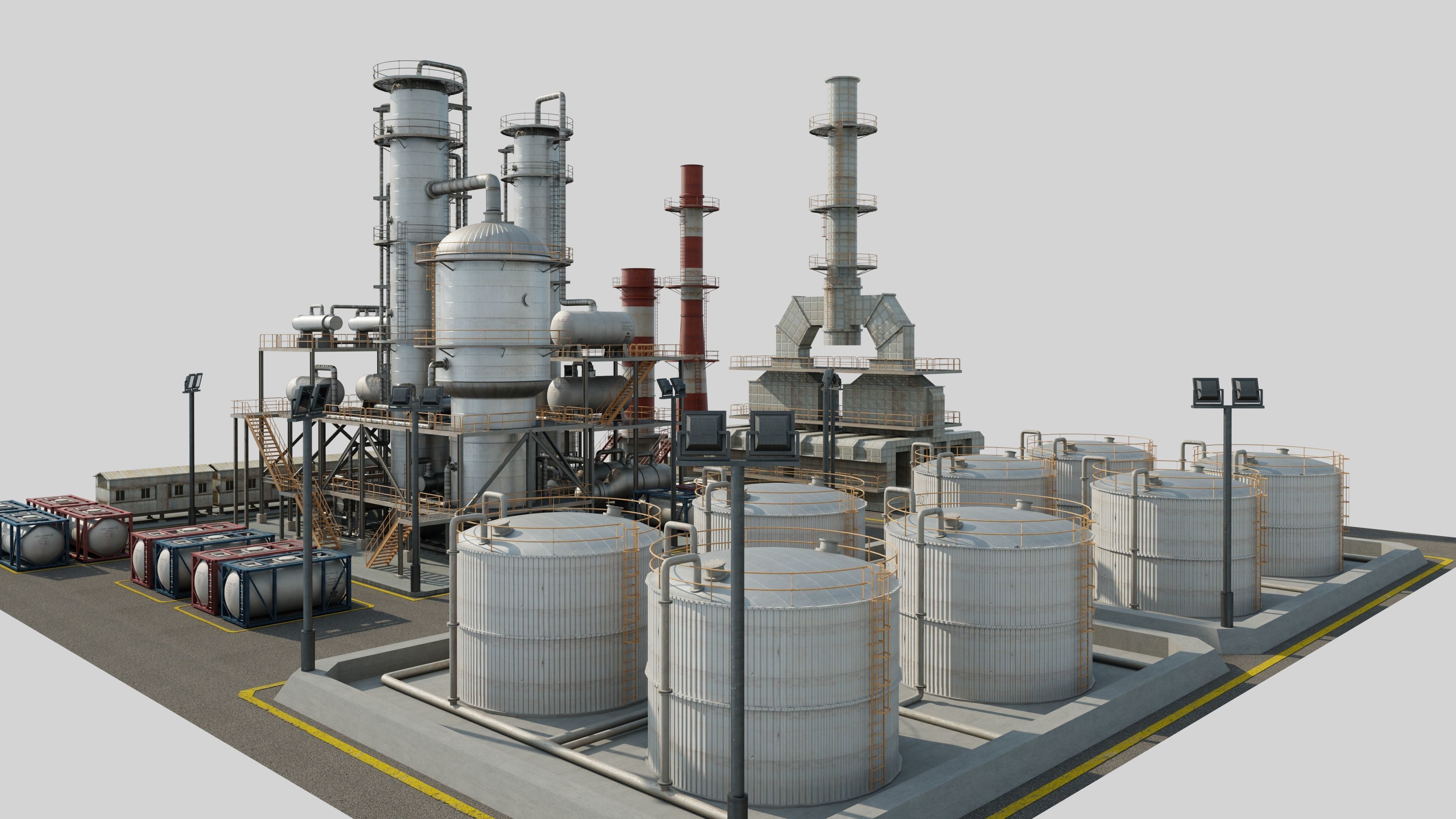 Refinery Unit Scene 3D model | CGTrader