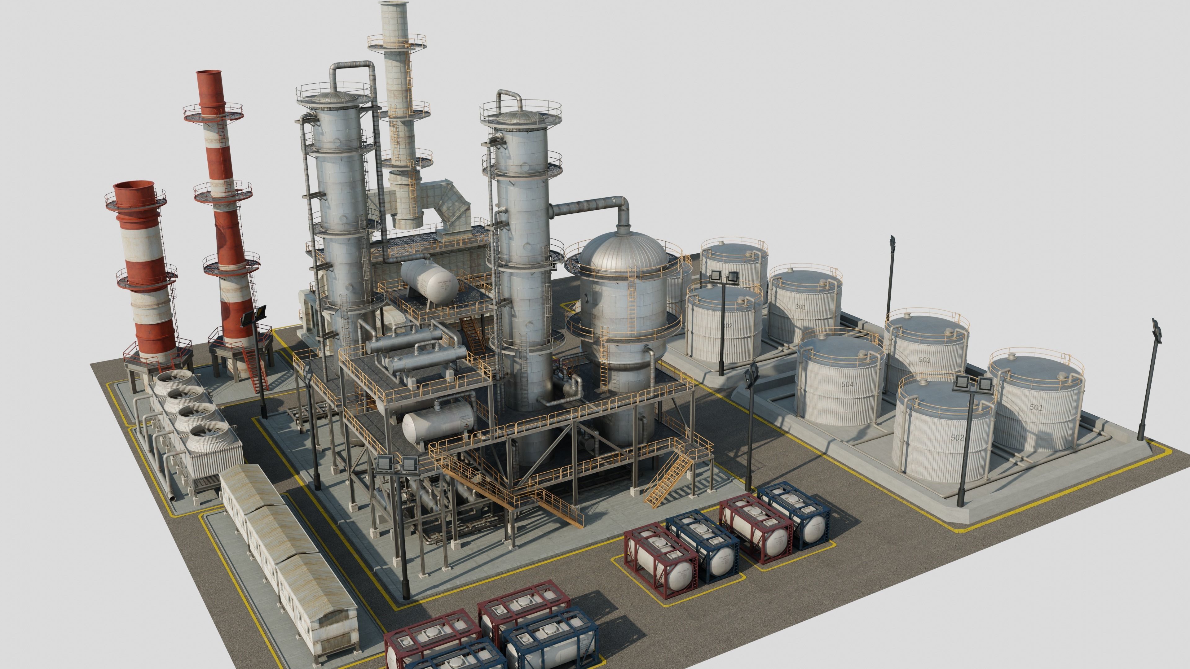 Refinery Unit Scene 3D model | CGTrader