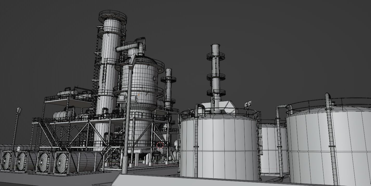 Refinery Unit Scene 3D model | CGTrader
