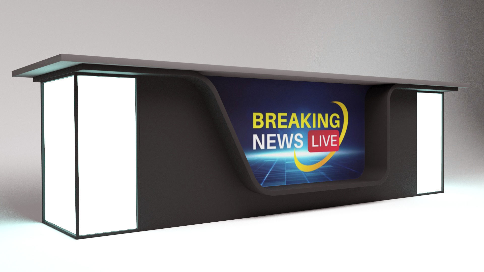 3D model Tv set desk 4 VR / AR / low-poly | CGTrader