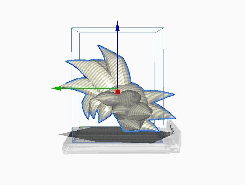 Goku Hair 3D model 3D printable | CGTrader