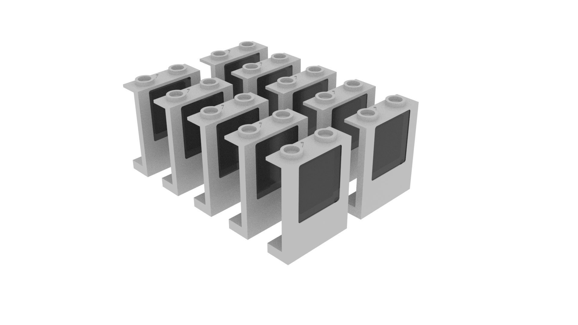 Lego Windows and Panels Set 3D model | CGTrader