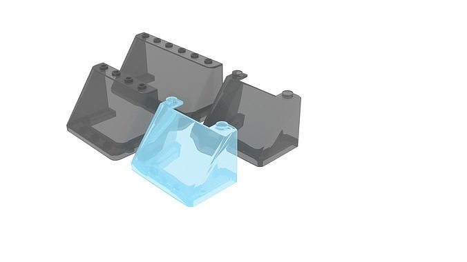 Lego Windscreens Set 3D model | CGTrader