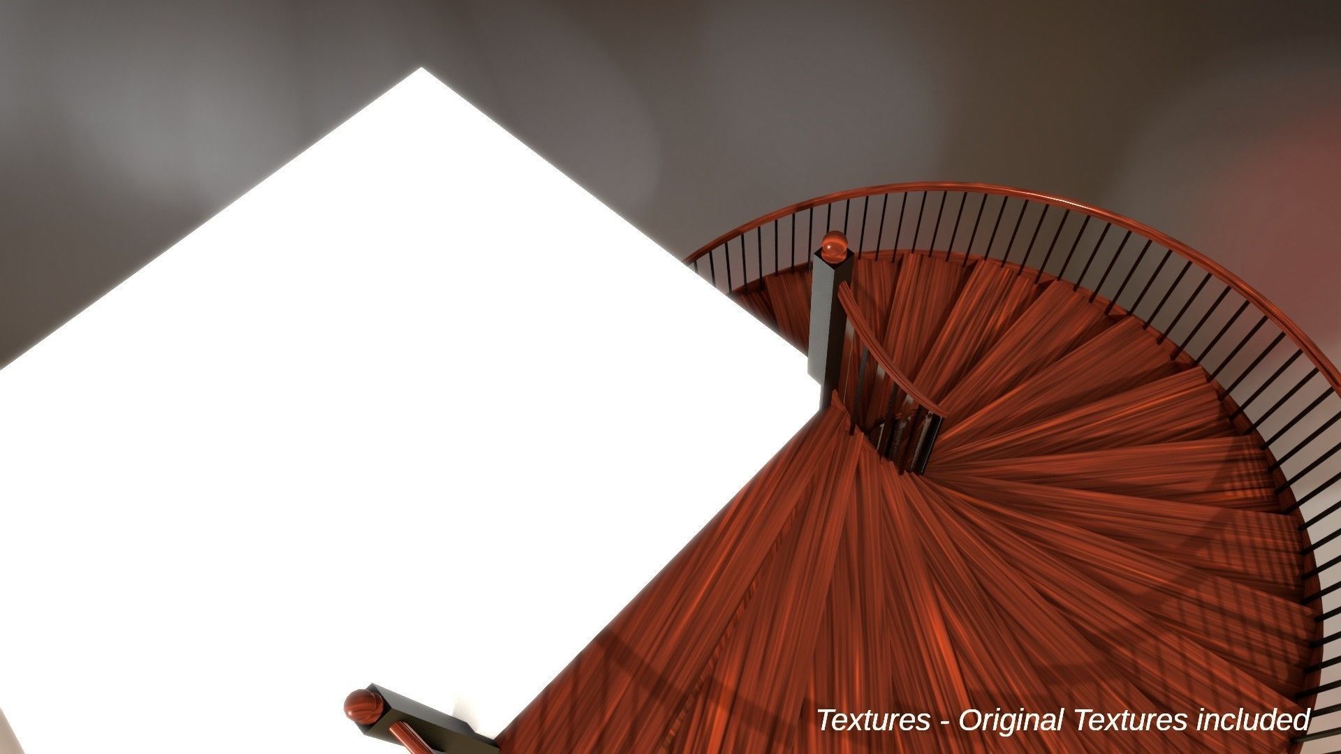 Spiral Staircase with NPR Textures 3D model | CGTrader