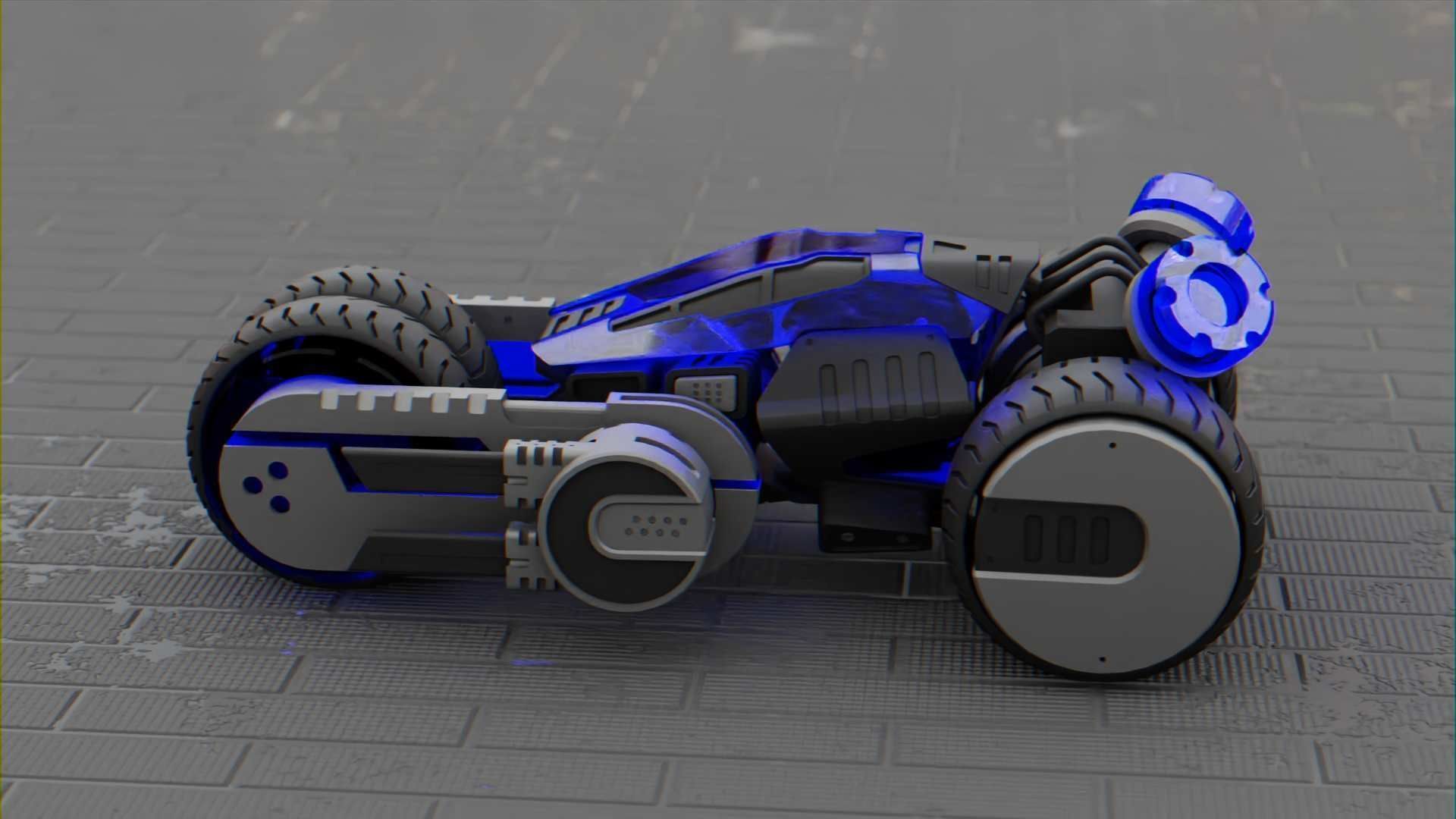 SCI-FI CONCEPT VEHICLE S-100 RIGGED 3D model rigged | CGTrader